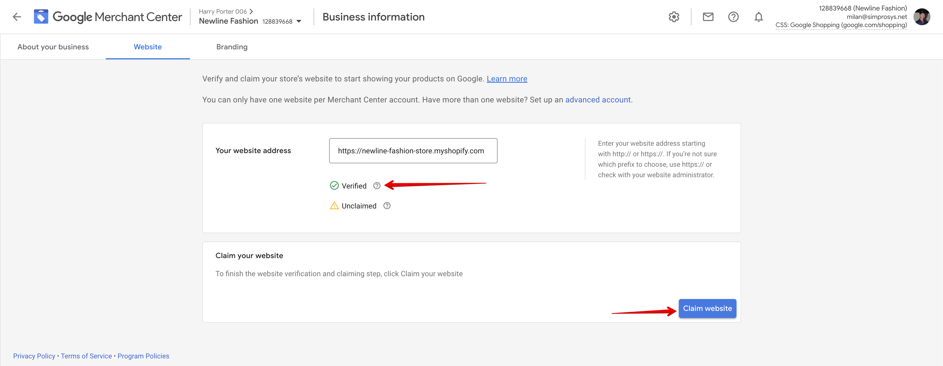 How to Verify Shopify Store Domain in Google Merchant Center?